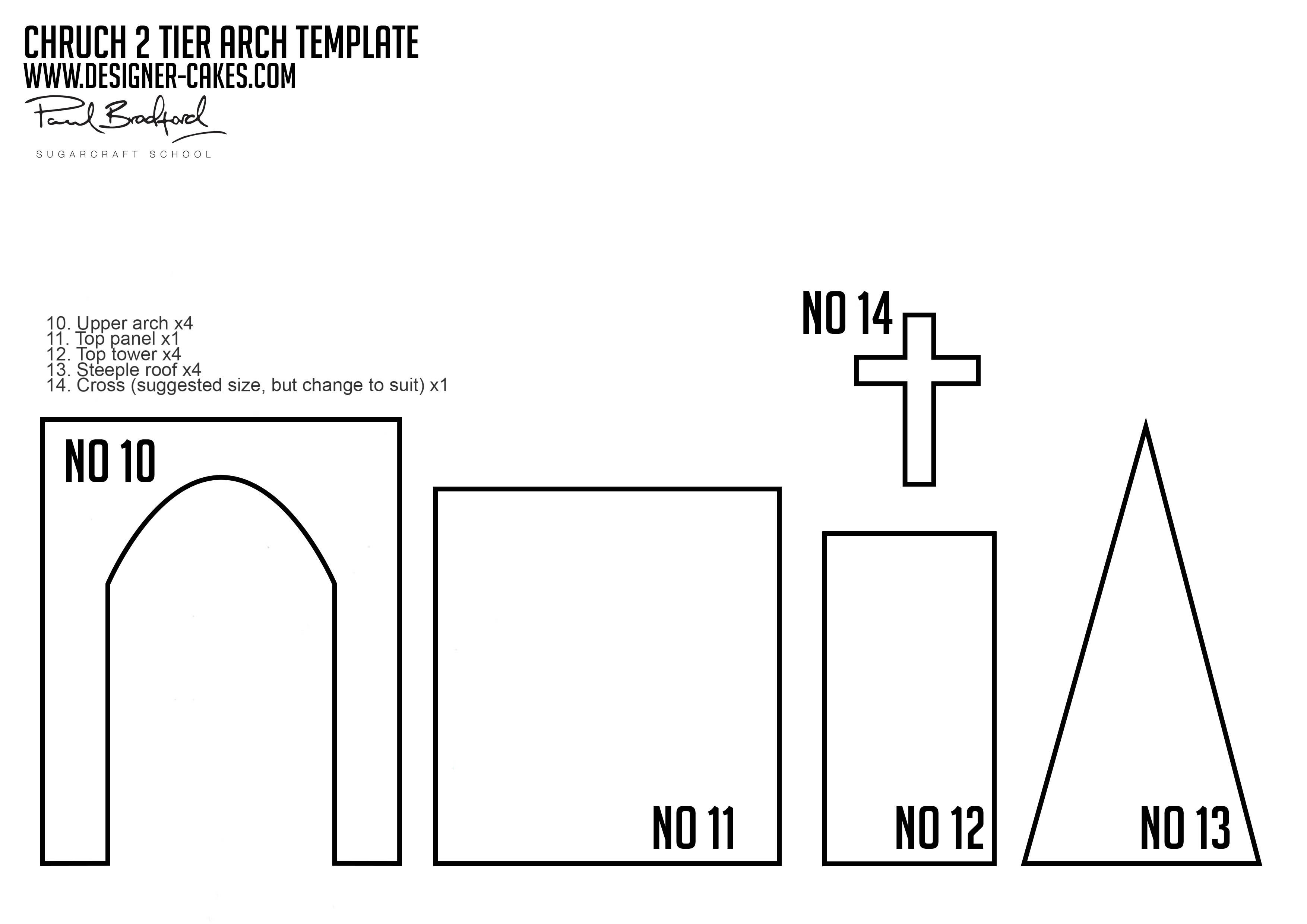 Chruch 2 tier arch template - CakeFlix