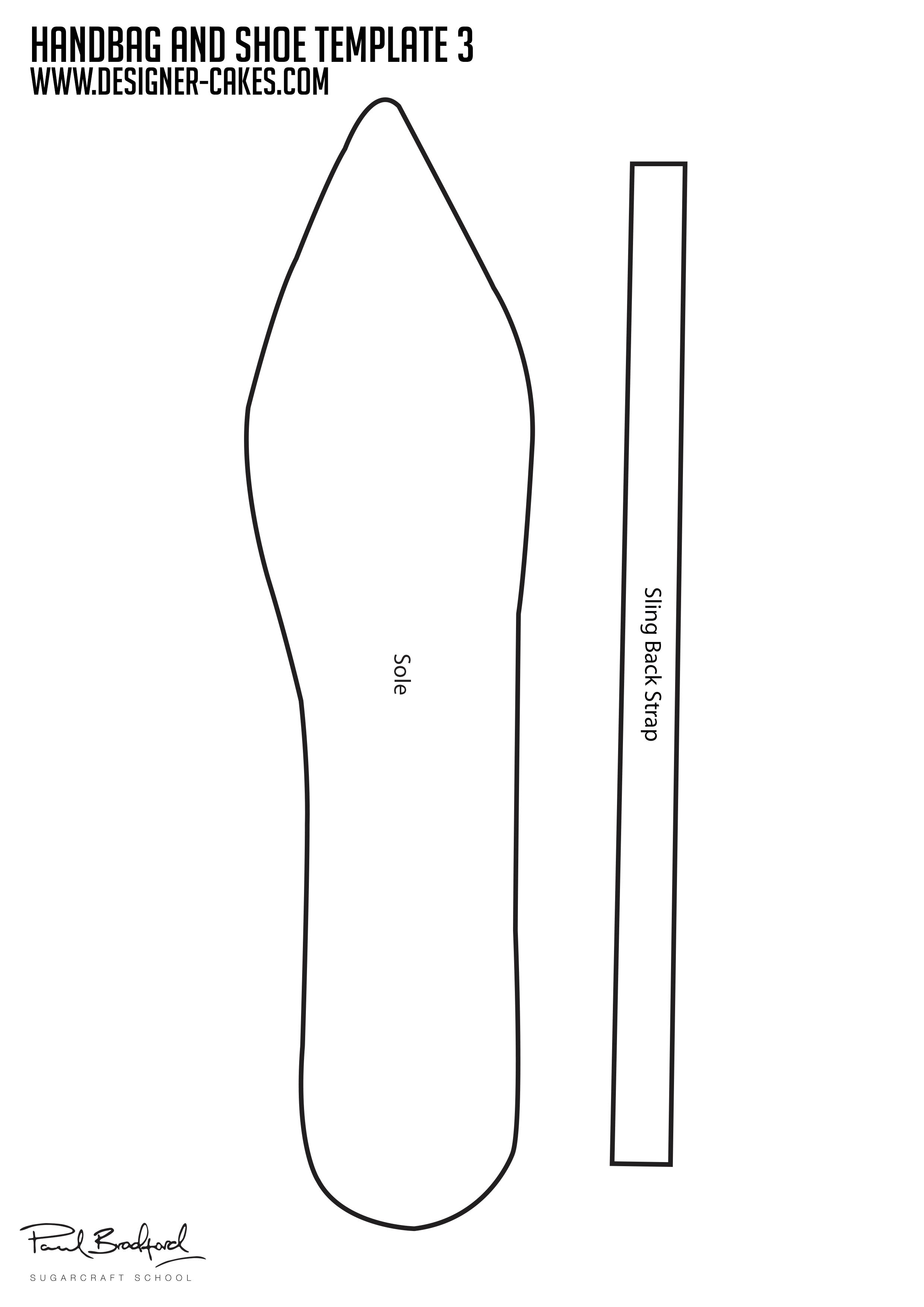 Handbag and shoe template 3 - CakeFlix