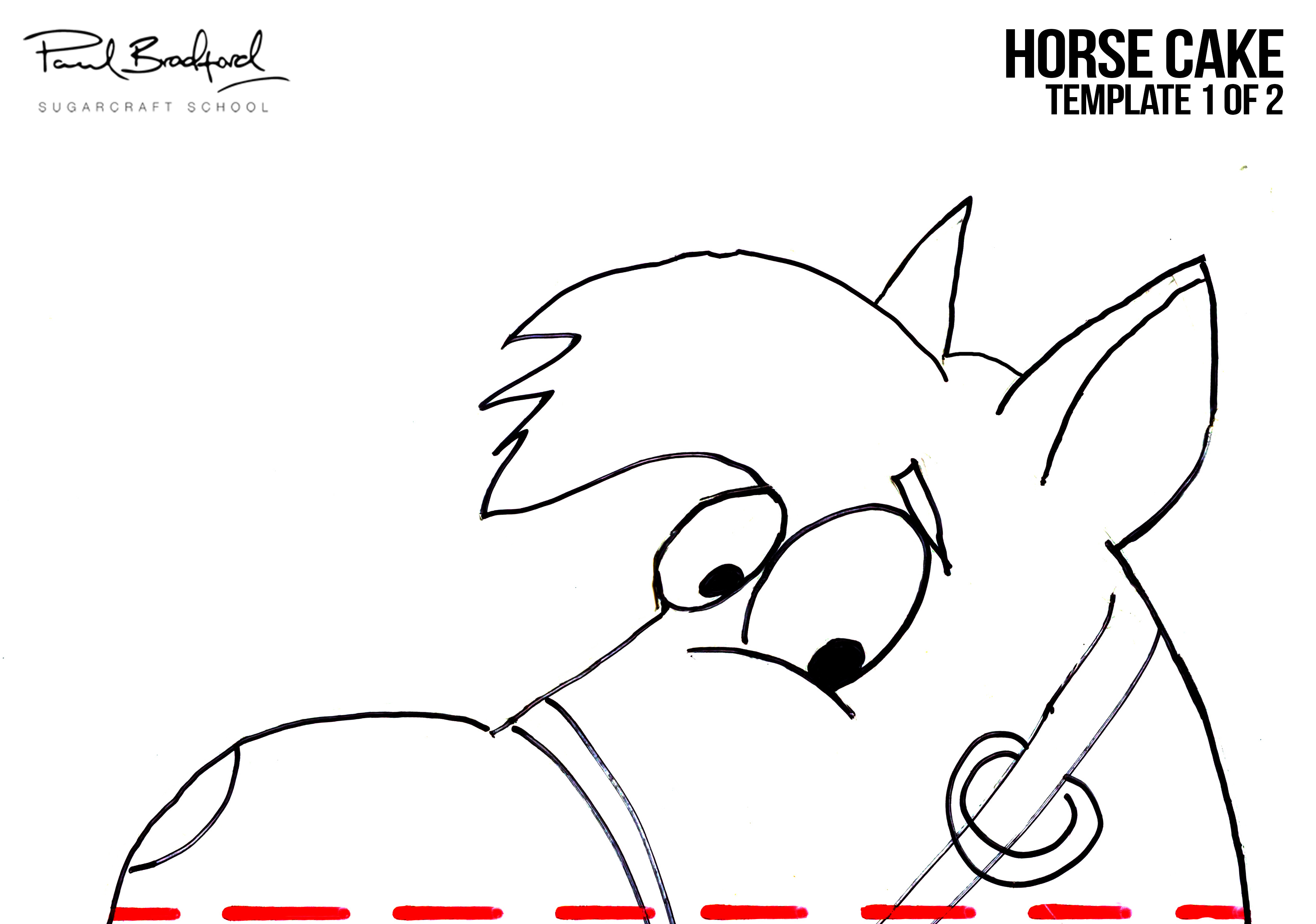 Horses-Cake-Template-1-of-2 - CakeFlix