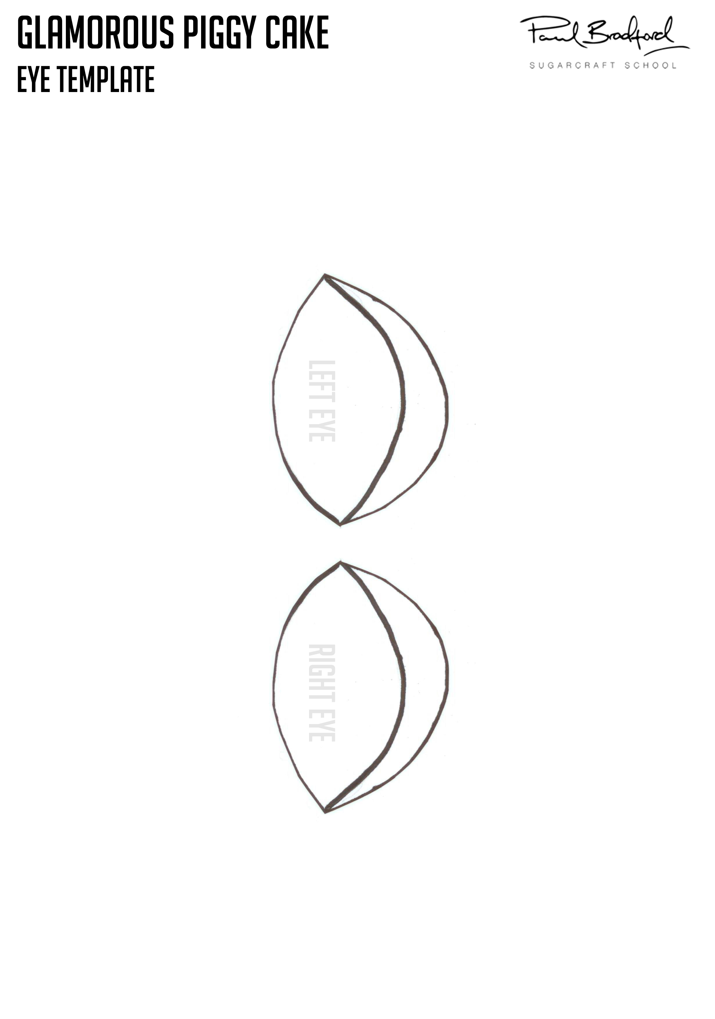 Glamorous-Piggy-Cake-Eye-Template - CakeFlix