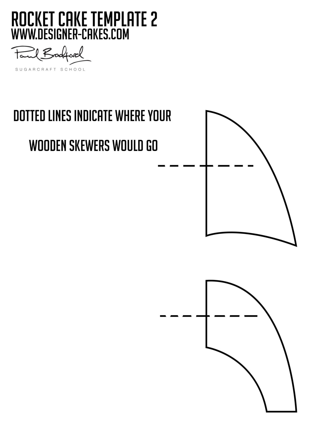 Rocket Cake Template 2 - CakeFlix