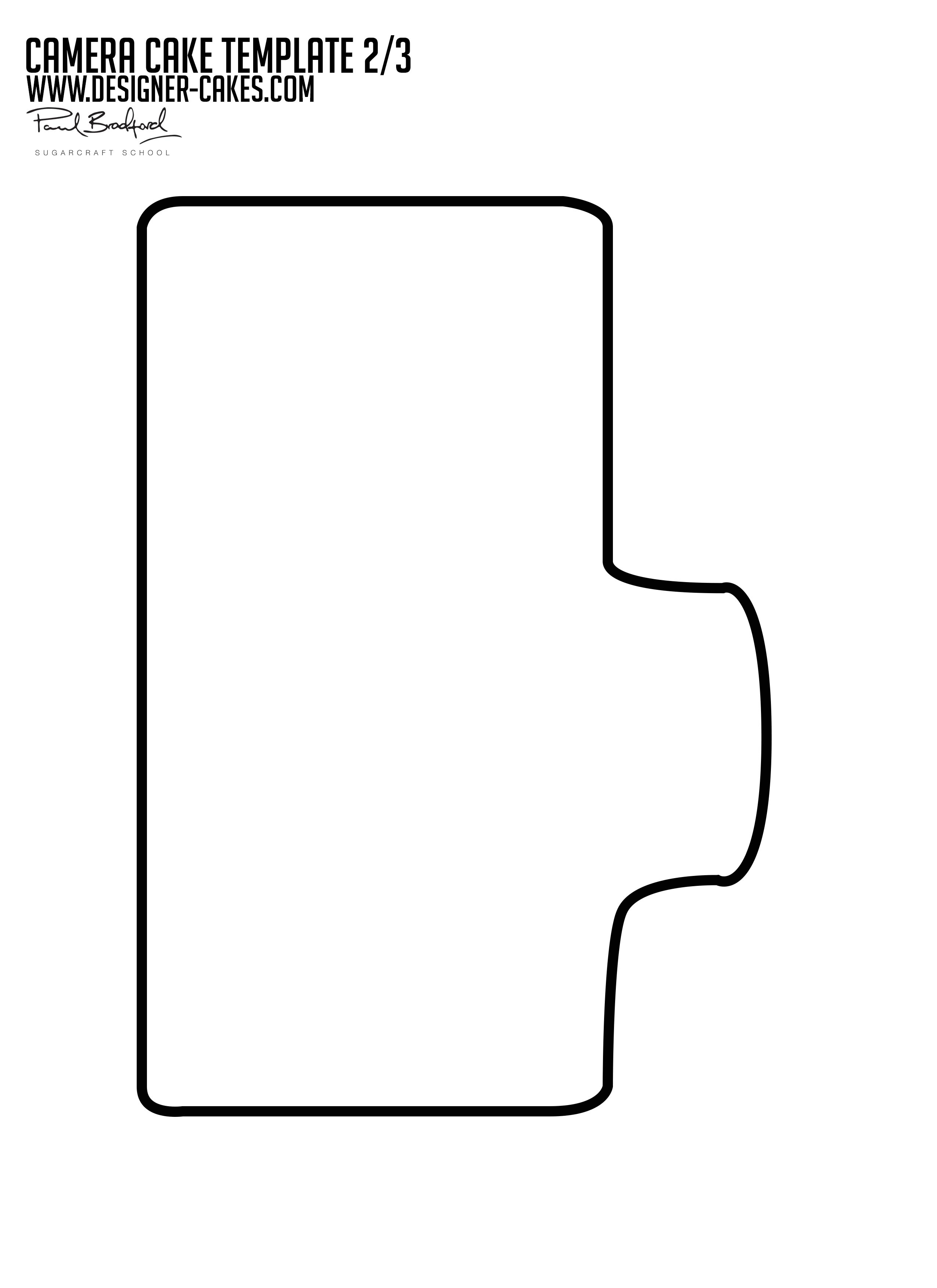 Camera Cake Template 2 of 3 - CakeFlix