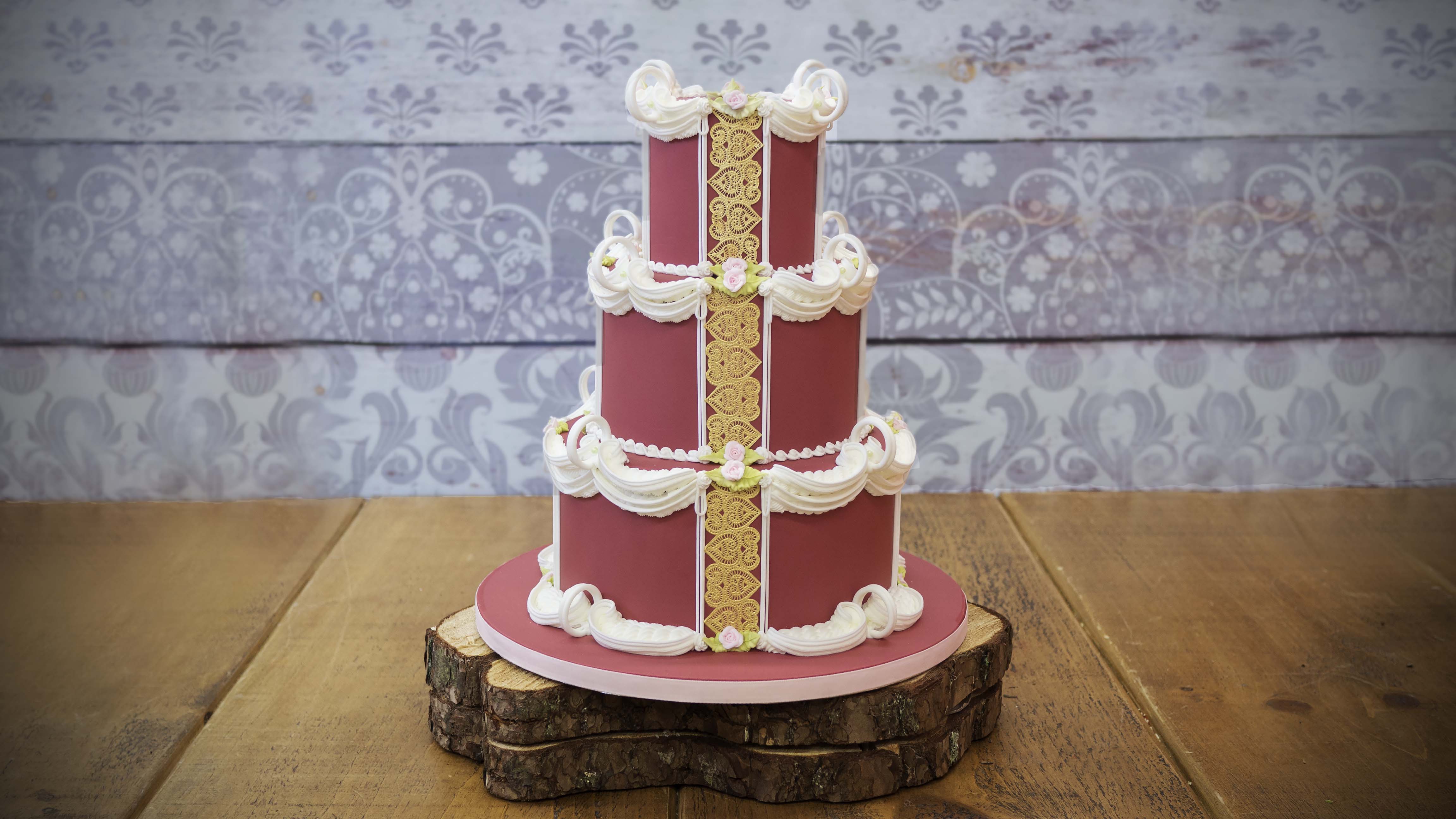 Ruby Red Wedding Cake - CakeFlix