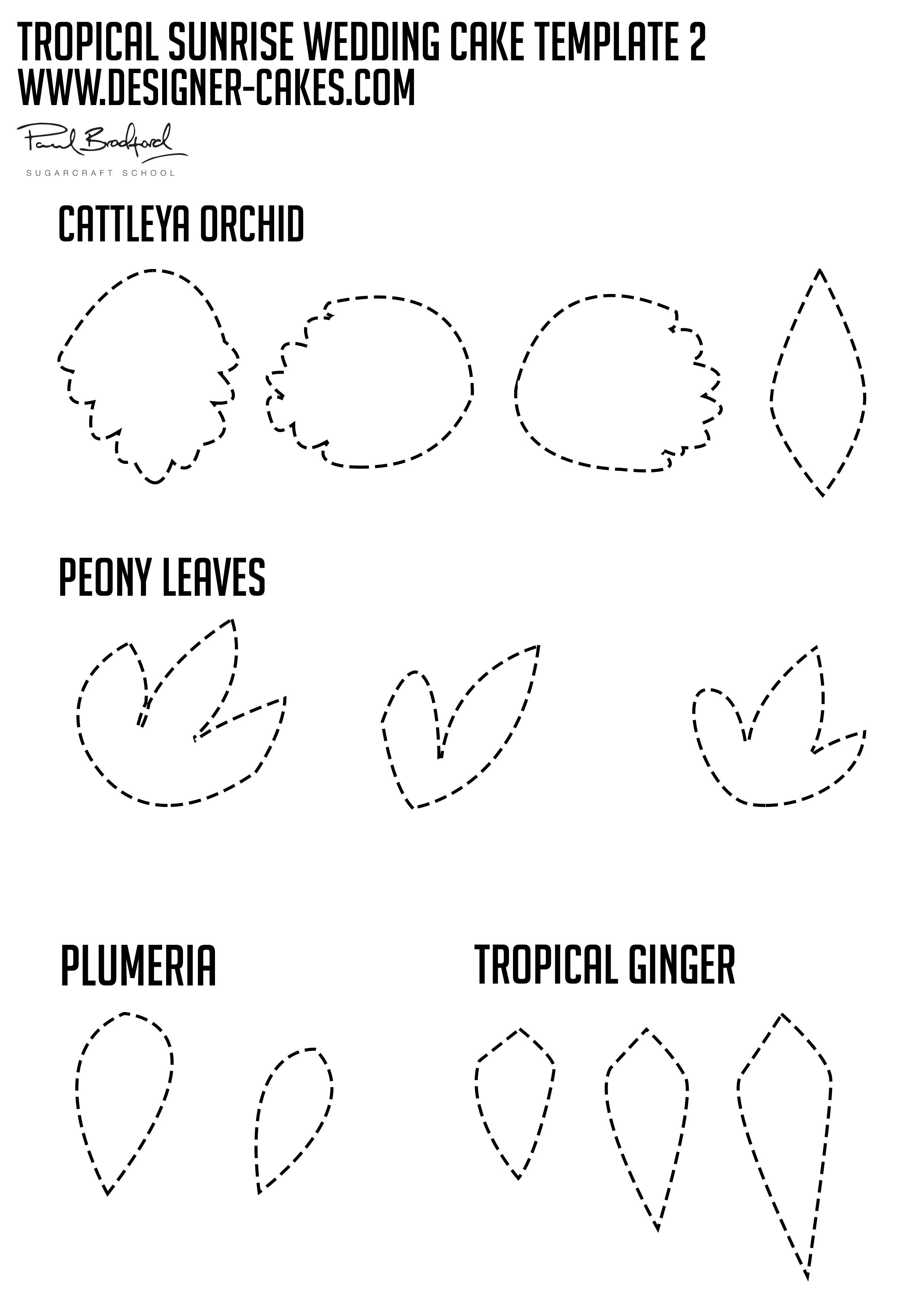 Tropical-Sunrise-Wedding-Cake-Template-2 - CakeFlix