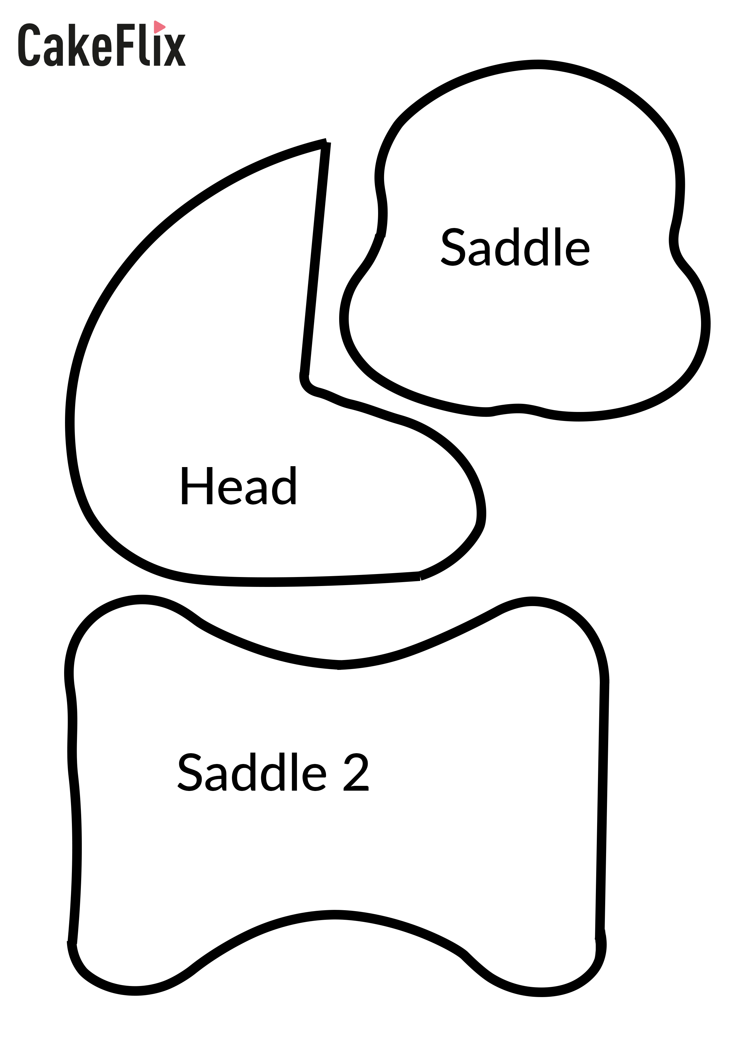 Saddle-and-Head-Template - CakeFlix